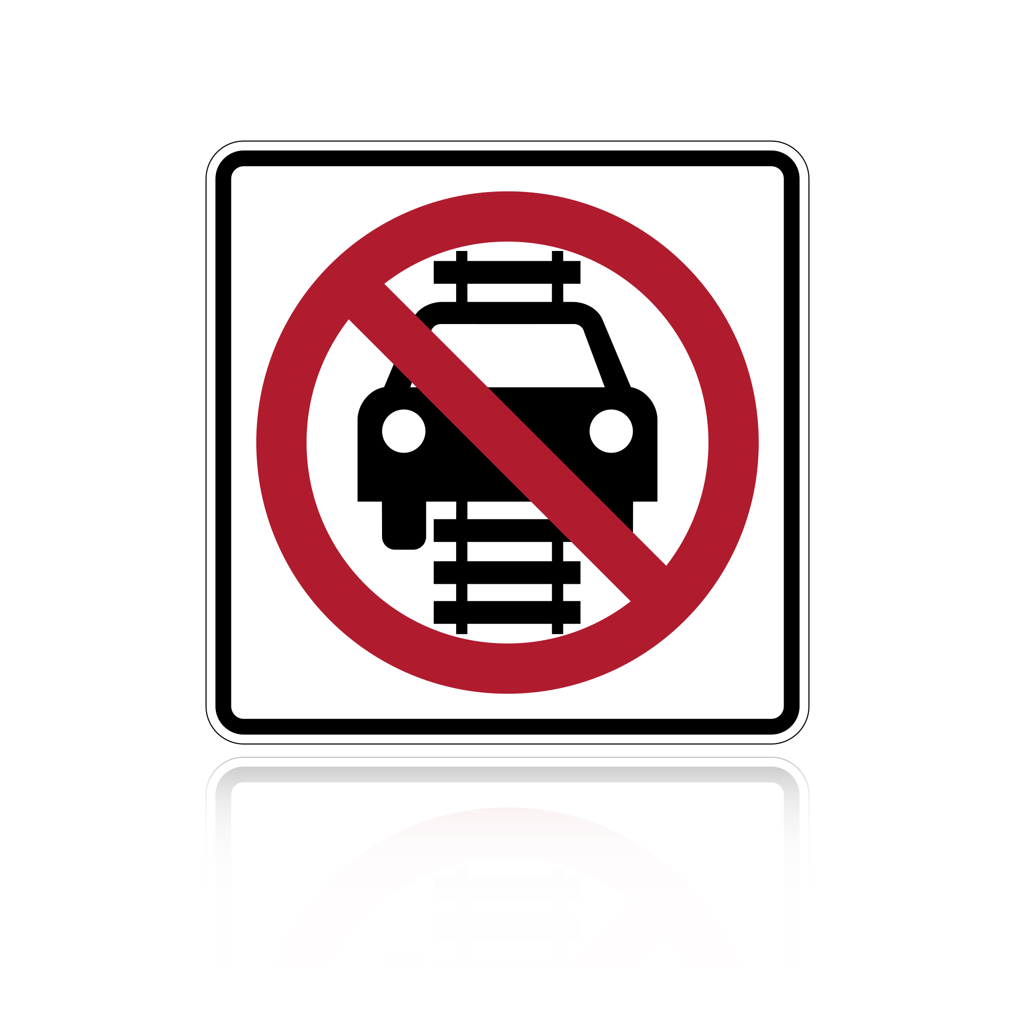 Railway Crossing Sign MUTCD R15-6 - No Motor Vehicles On Tracks Sign