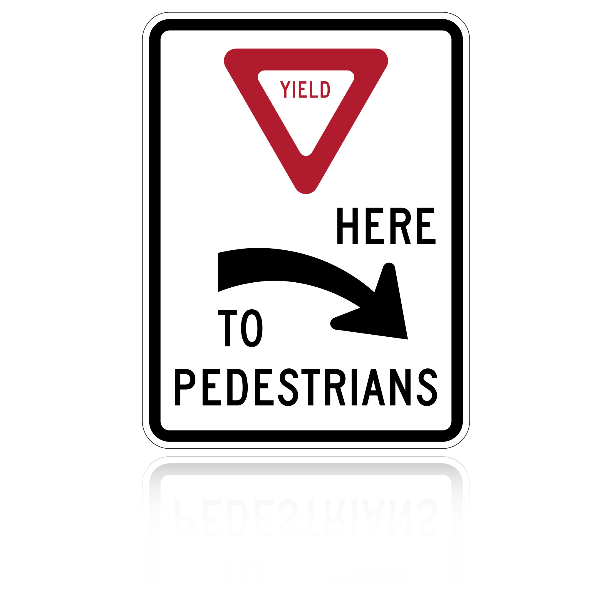 Yield to Pedestrians Traffic Sign - MUTCD R1-5AR