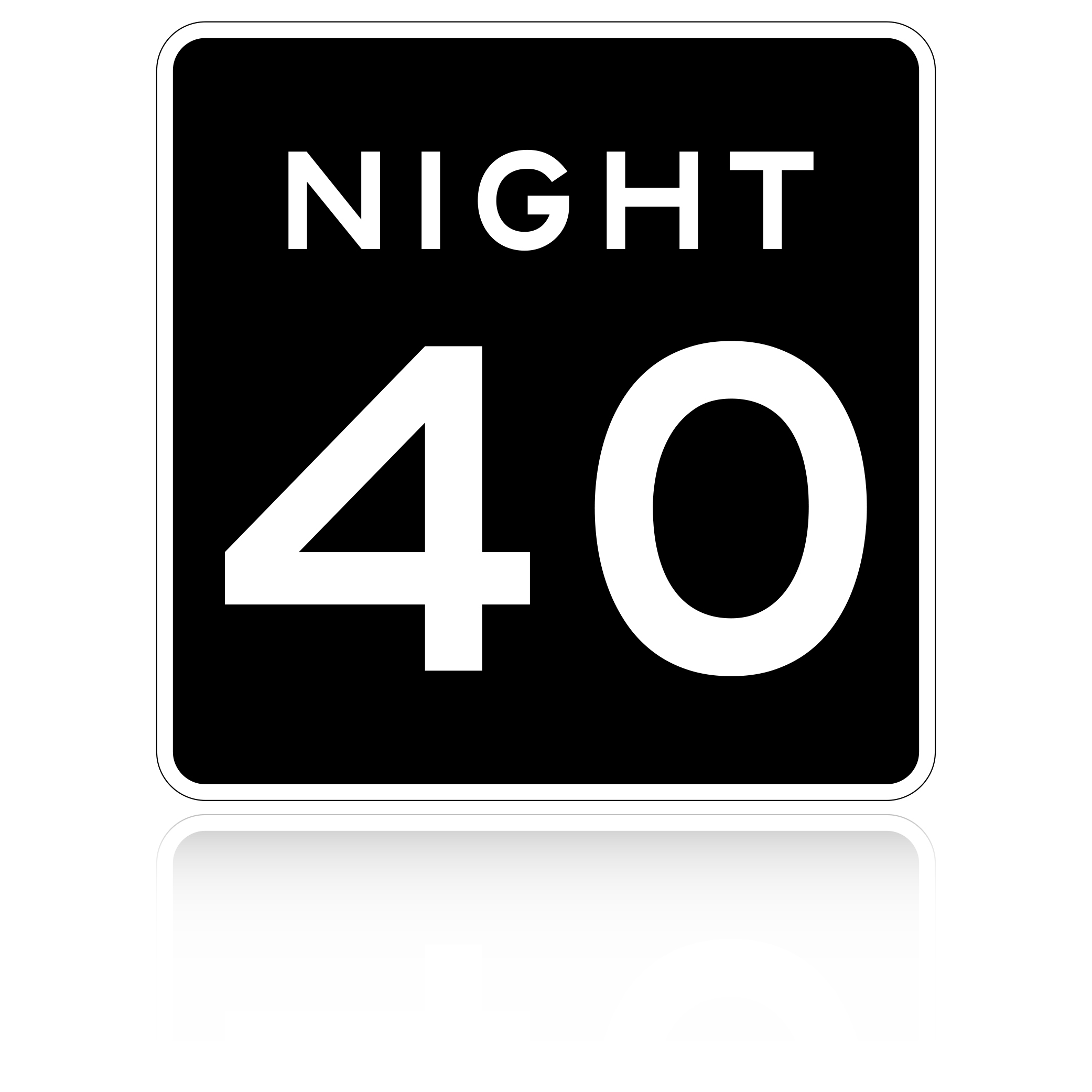 trafficthingz.com: MUTCD R2-3P Night Speed (plaque)