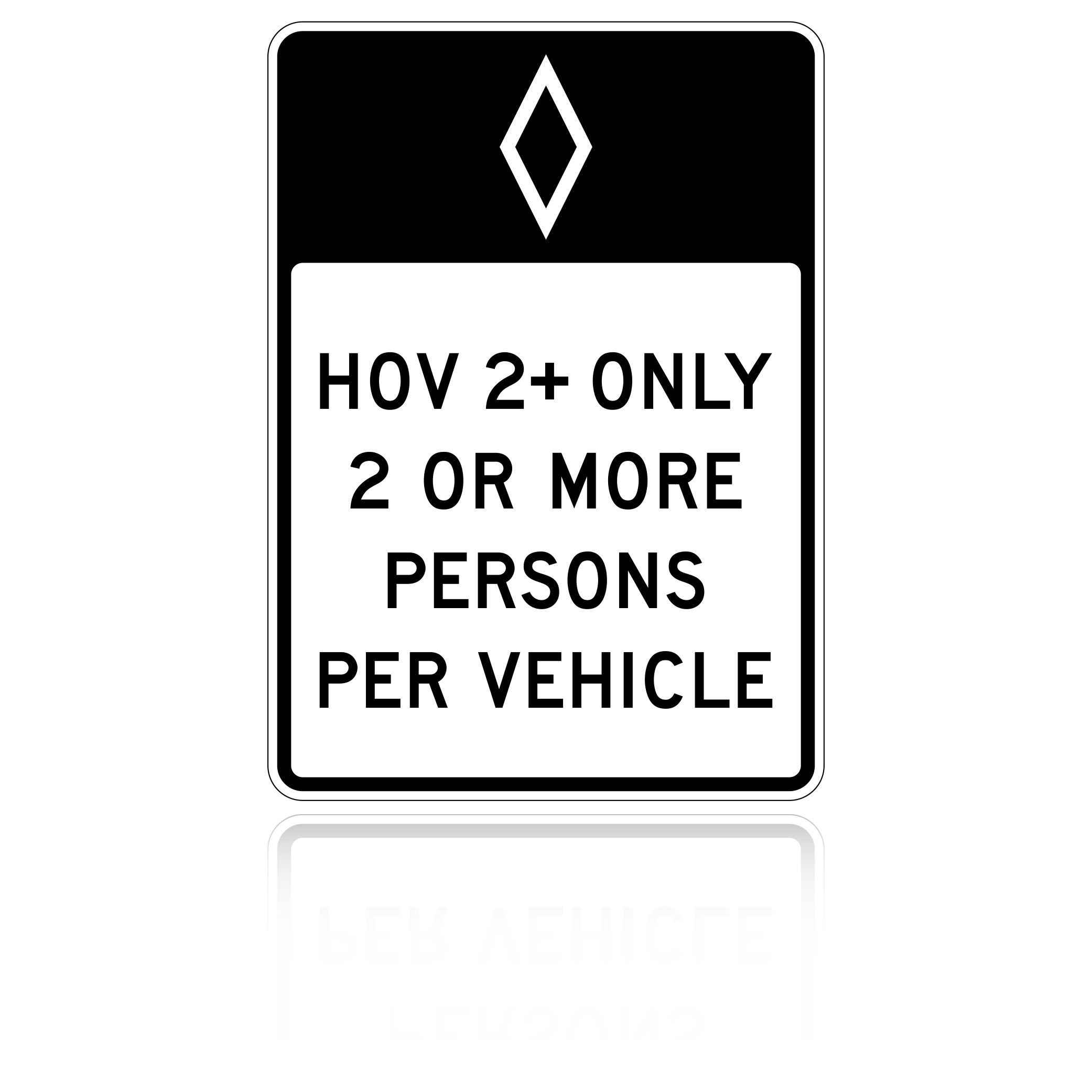 trafficthingz.com: MUTCD R3-10 HOV Occupancy Definition (Post-mount)