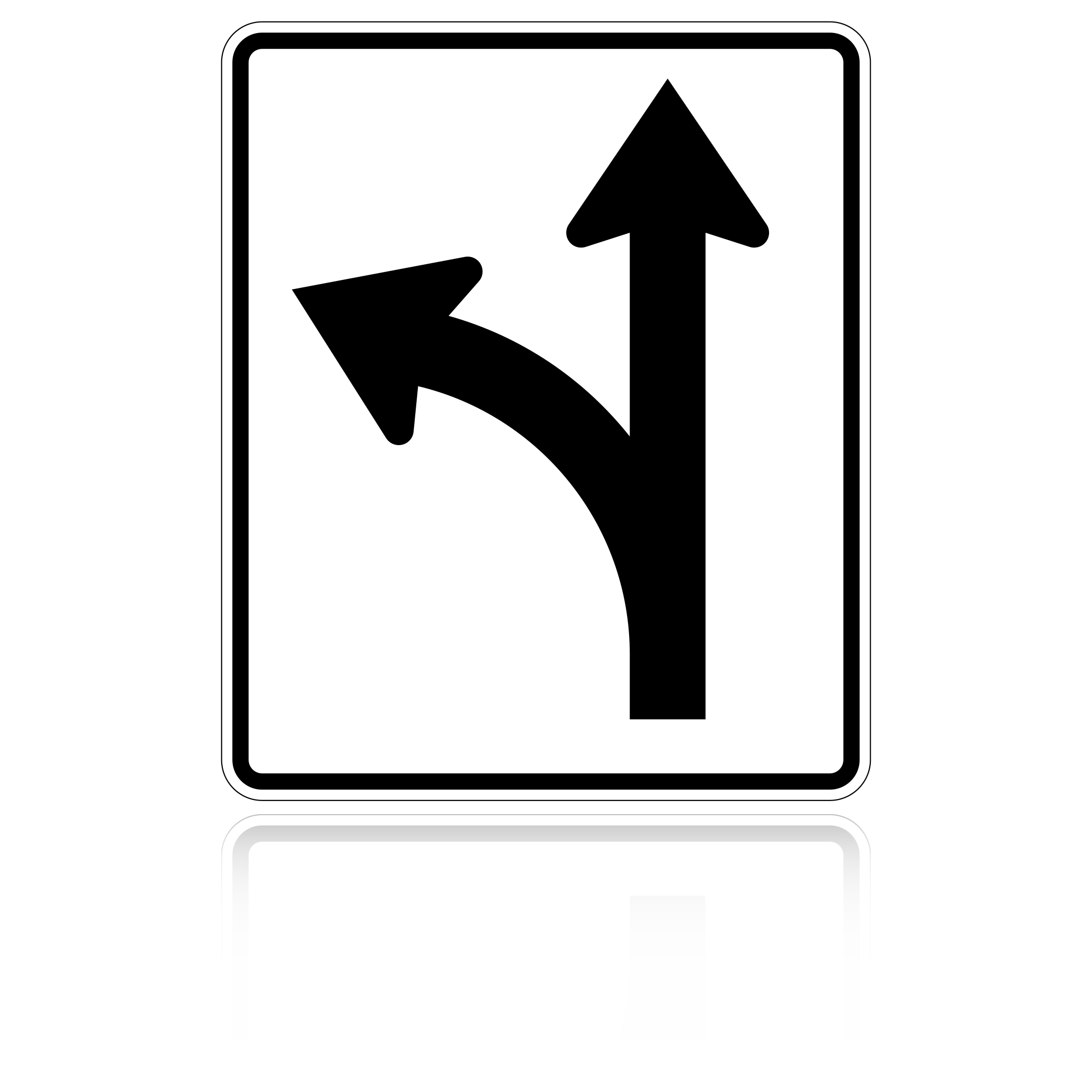 MUTCD R3-6(L&R) Optional Movement Traffic Sign