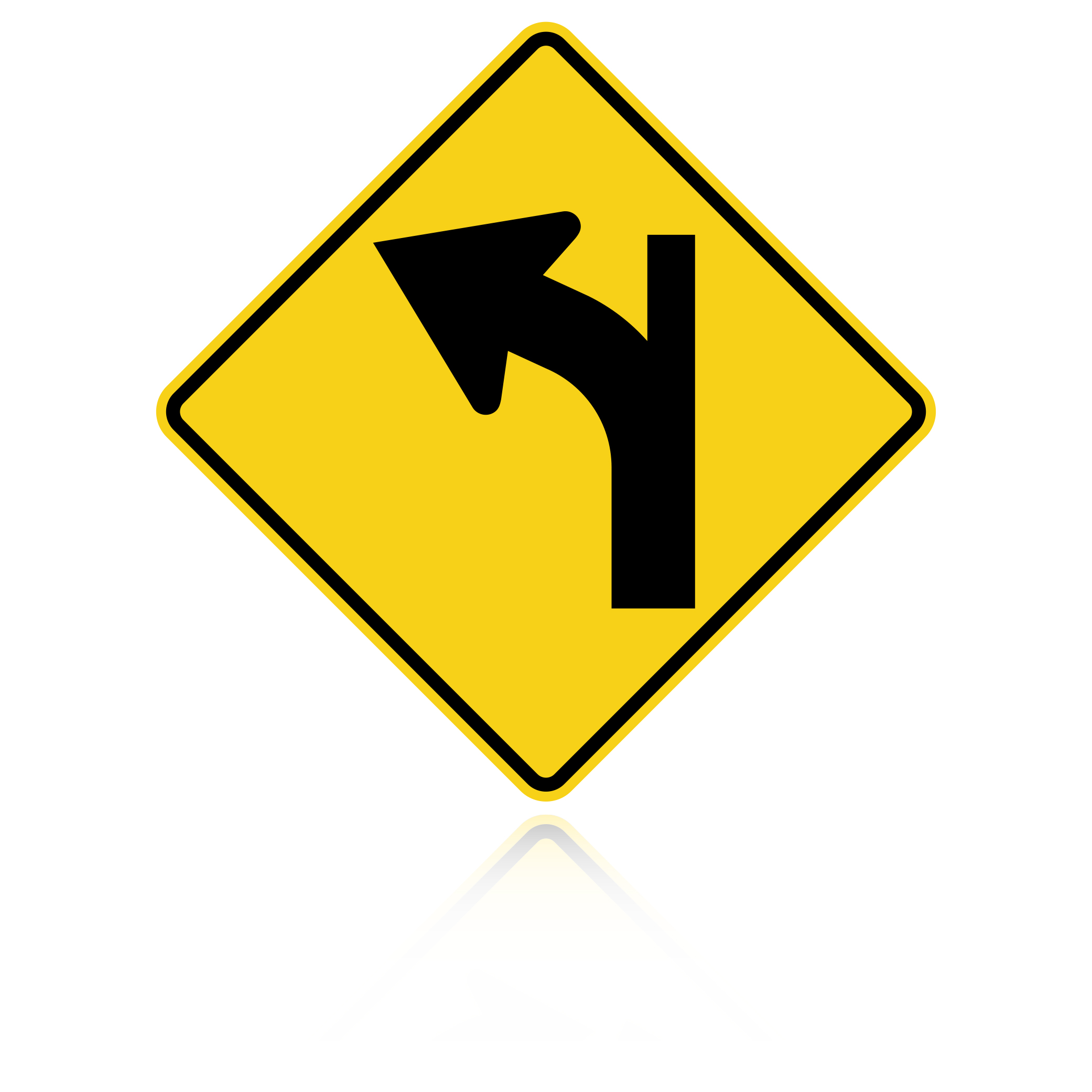 Left Curve W1-10BL Sign - MUTCD Traffic Warning Sign