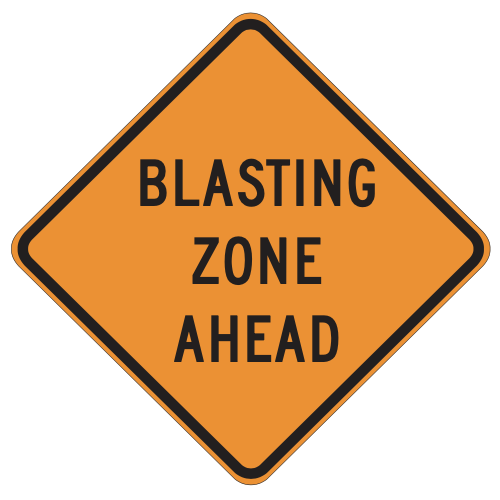 trafficthingz.com: MUTCD W22-1 Blasting Zone Ahead trafficthingz.com: MUTCD W22-1 Blasting Zone Ahead