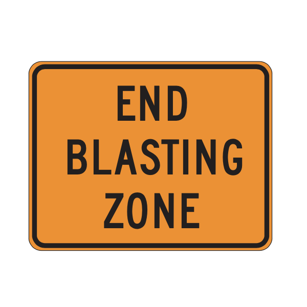 MUTCD W22-3 End Blasting Zone Traffic Control Sign