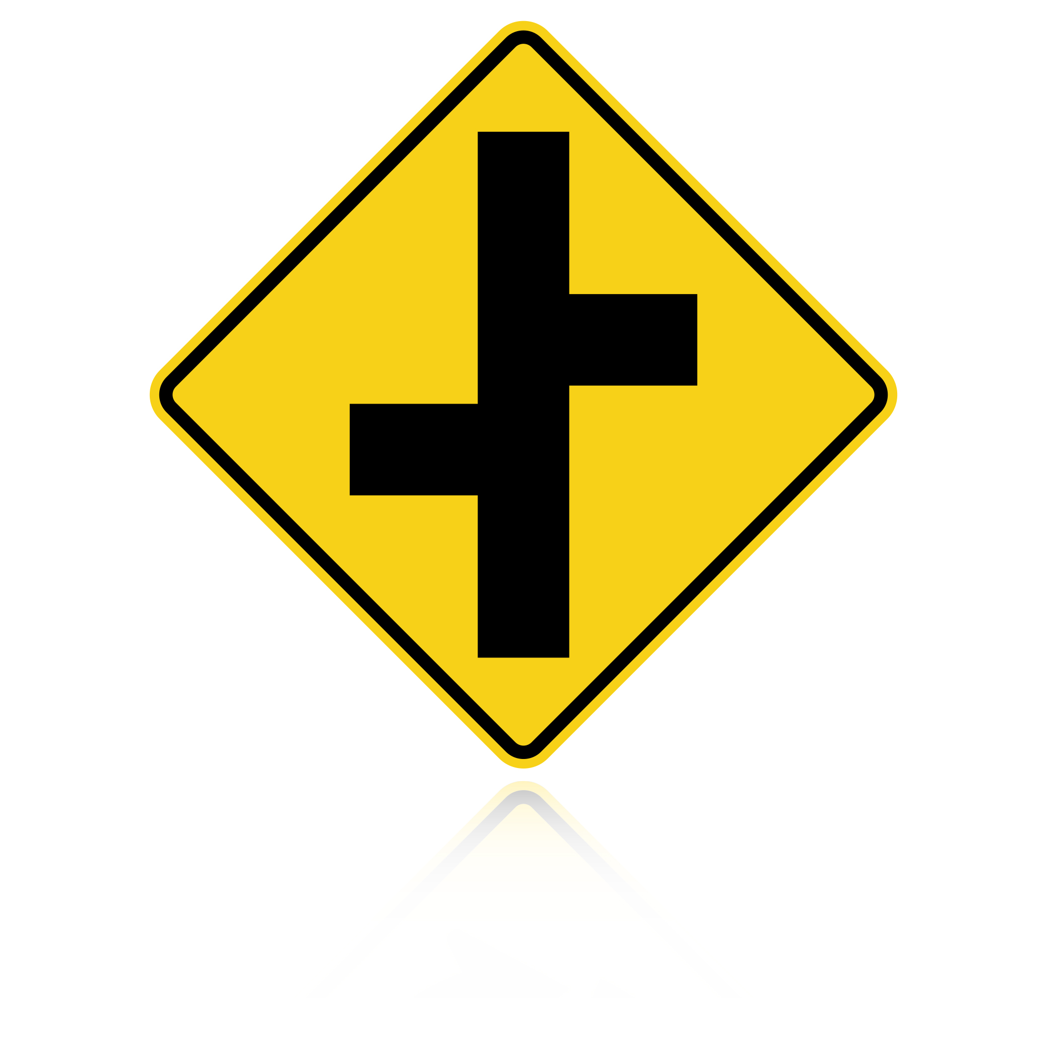 MUTCD W2-7 LR Offset Side Road Intersection Sign – High-Visibility ...