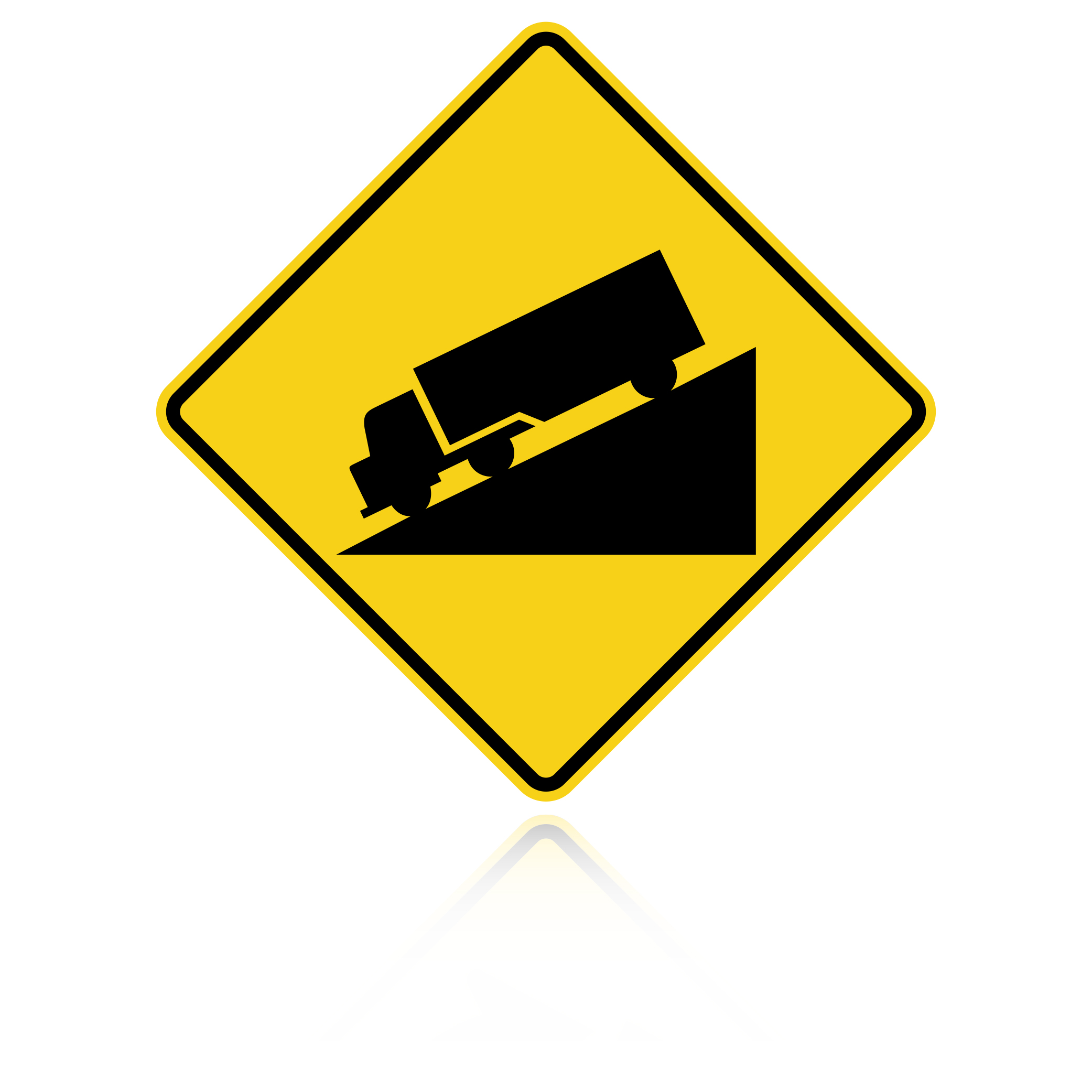 MUTCD W7-1 Hill Warning Sign
