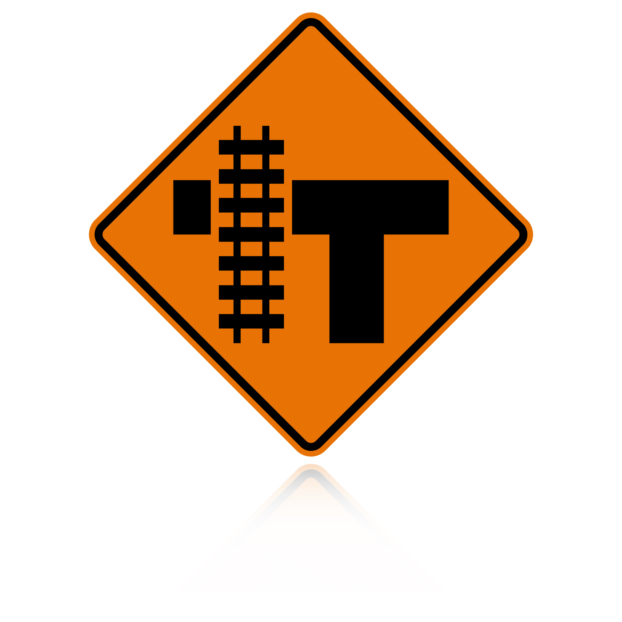 trafficthingz.com: MUTCD W10-4 (L&R) Railroad Crossing (On Side of T ...