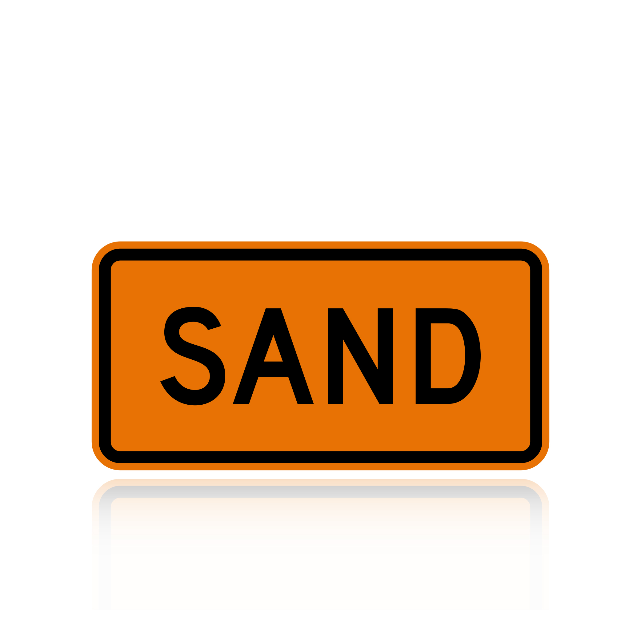 MUTCD W7-4DP Sand (Plaque) Traffic Sign