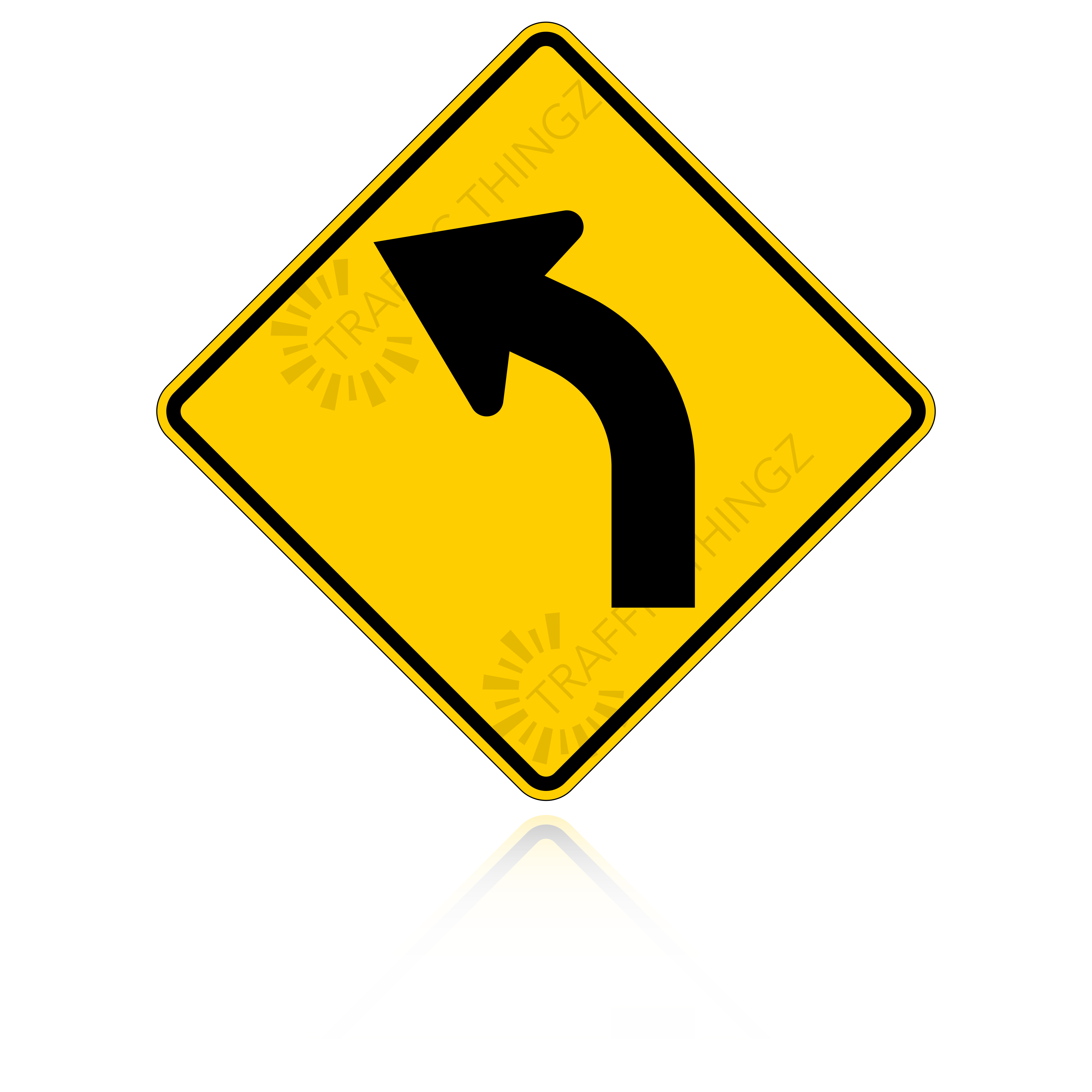 trafficthingz.com: MUTCD W1-2L Curve Left trafficthingz.com: MUTCD W1-2L Curve Left