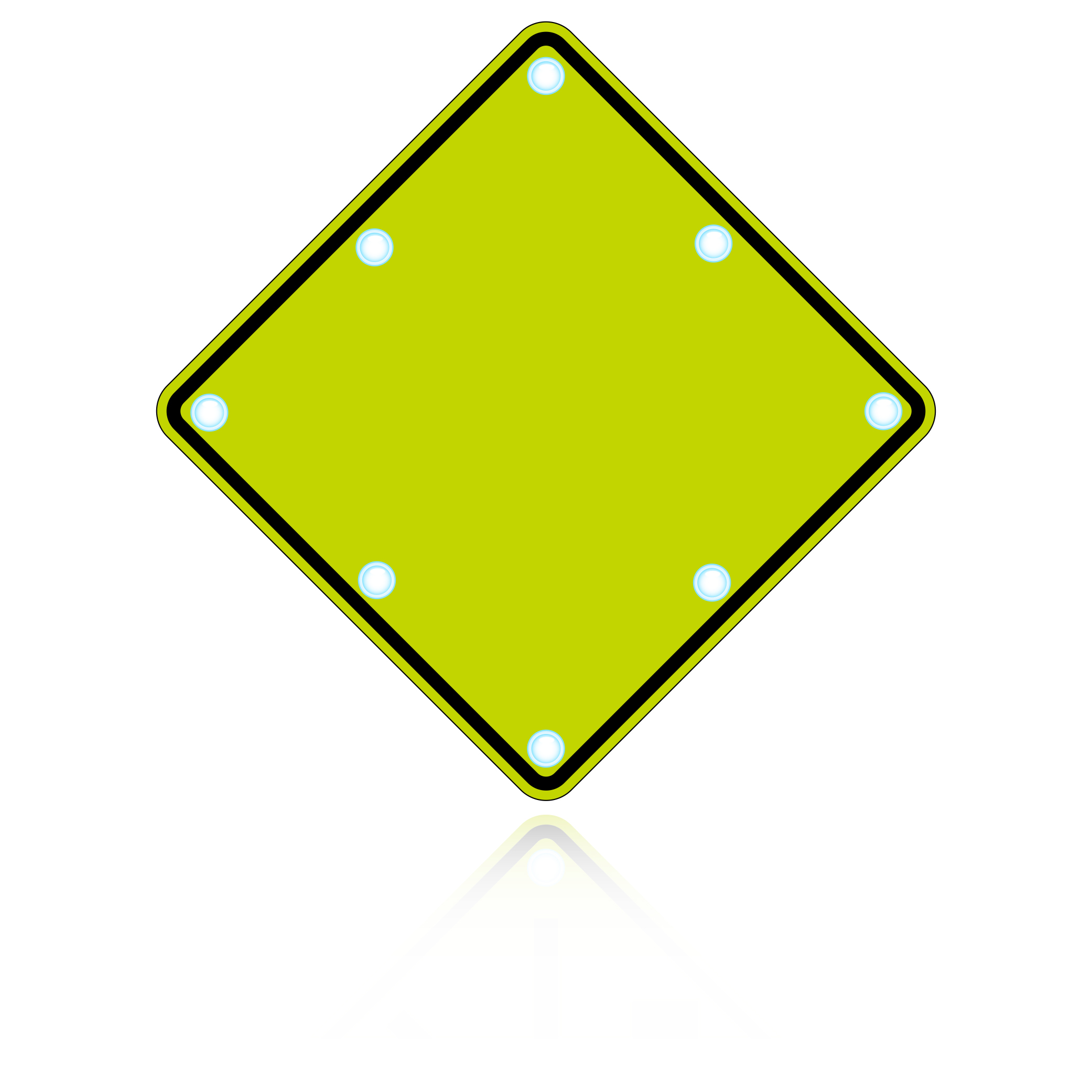 Custom Diamond Solar Flashing LED Traffic Sign