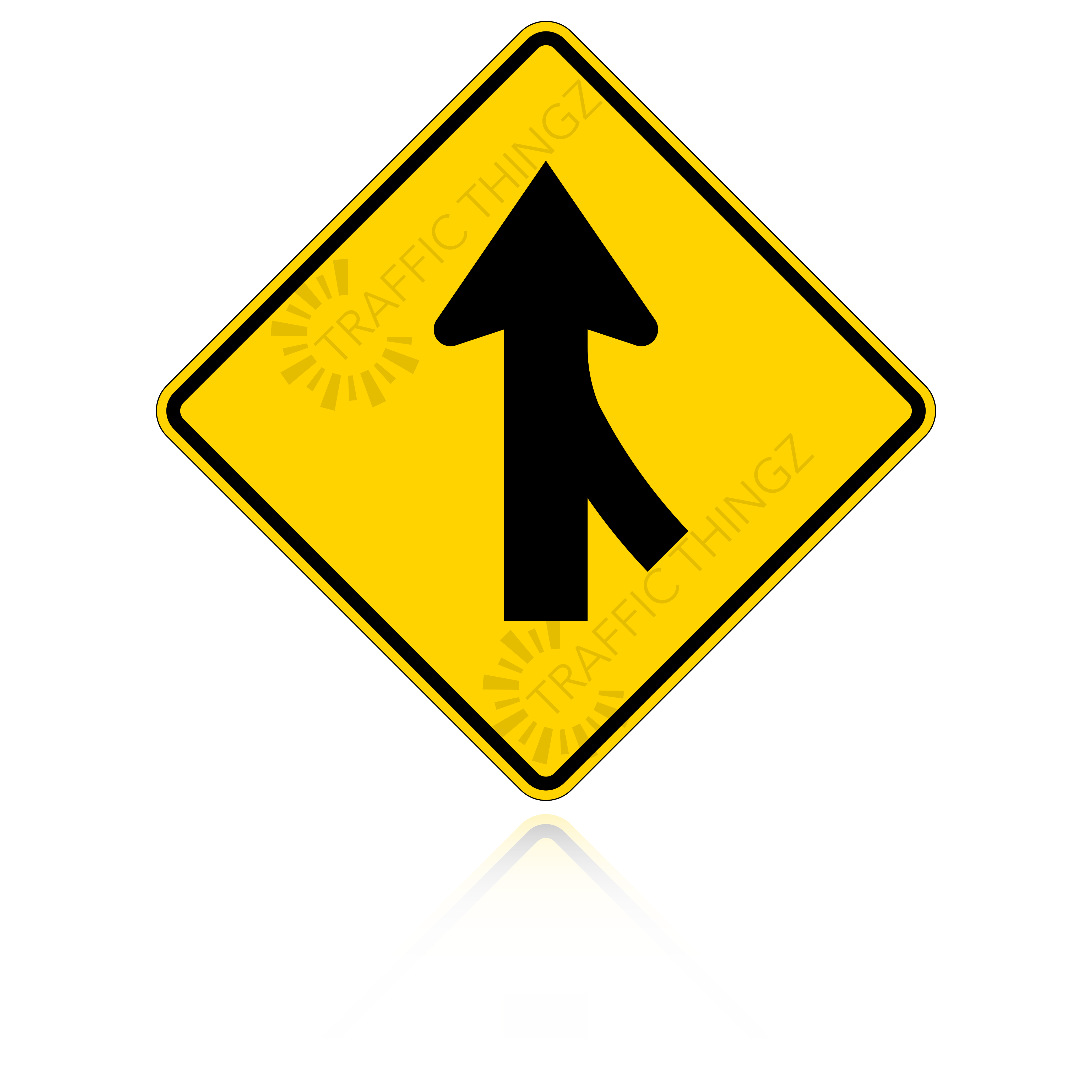trafficthingz.com: MUTCD W4-1R Merge Right trafficthingz.com: MUTCD W4-1R Merge Right