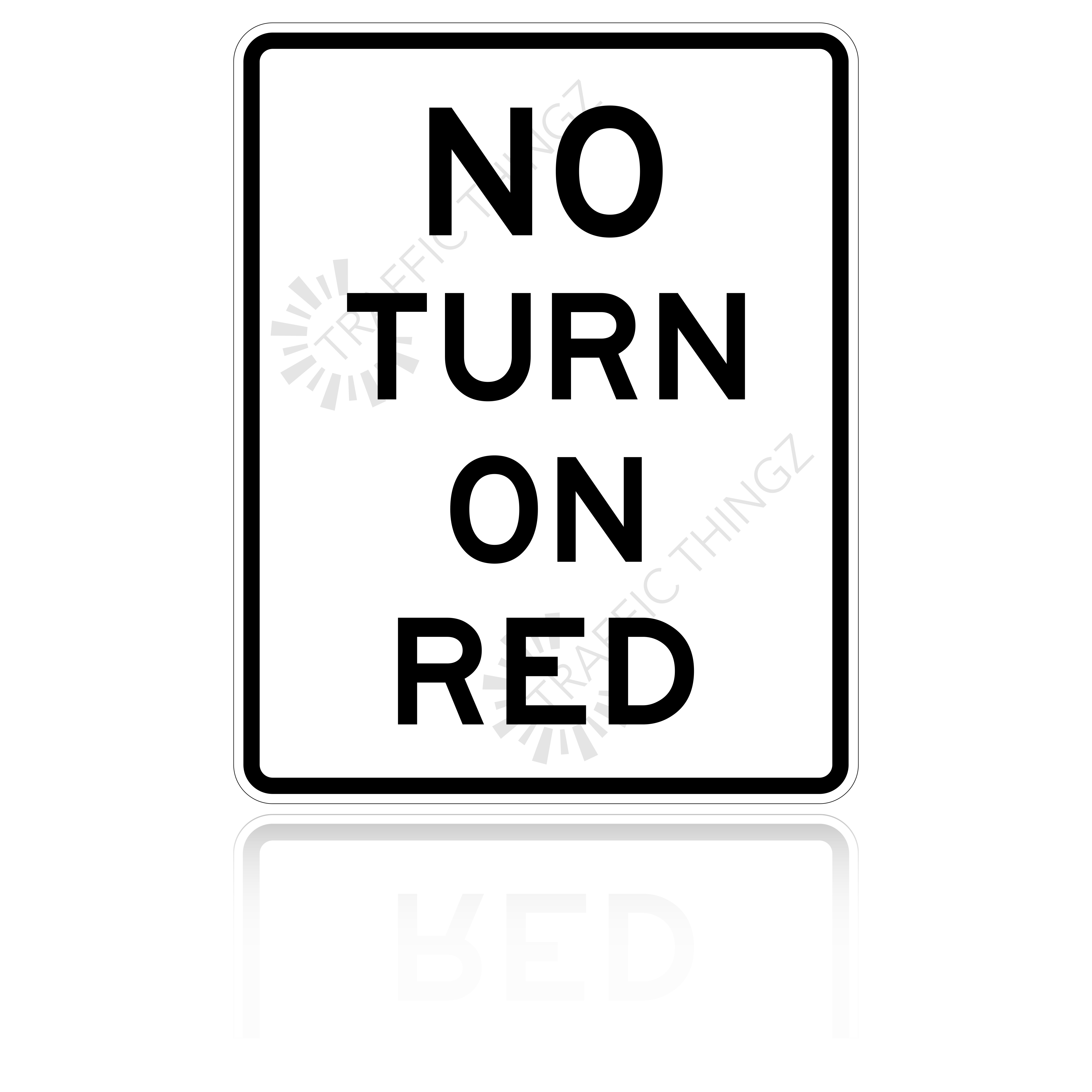 trafficthingz.com: MUTCD R10-11a No Turn On Red