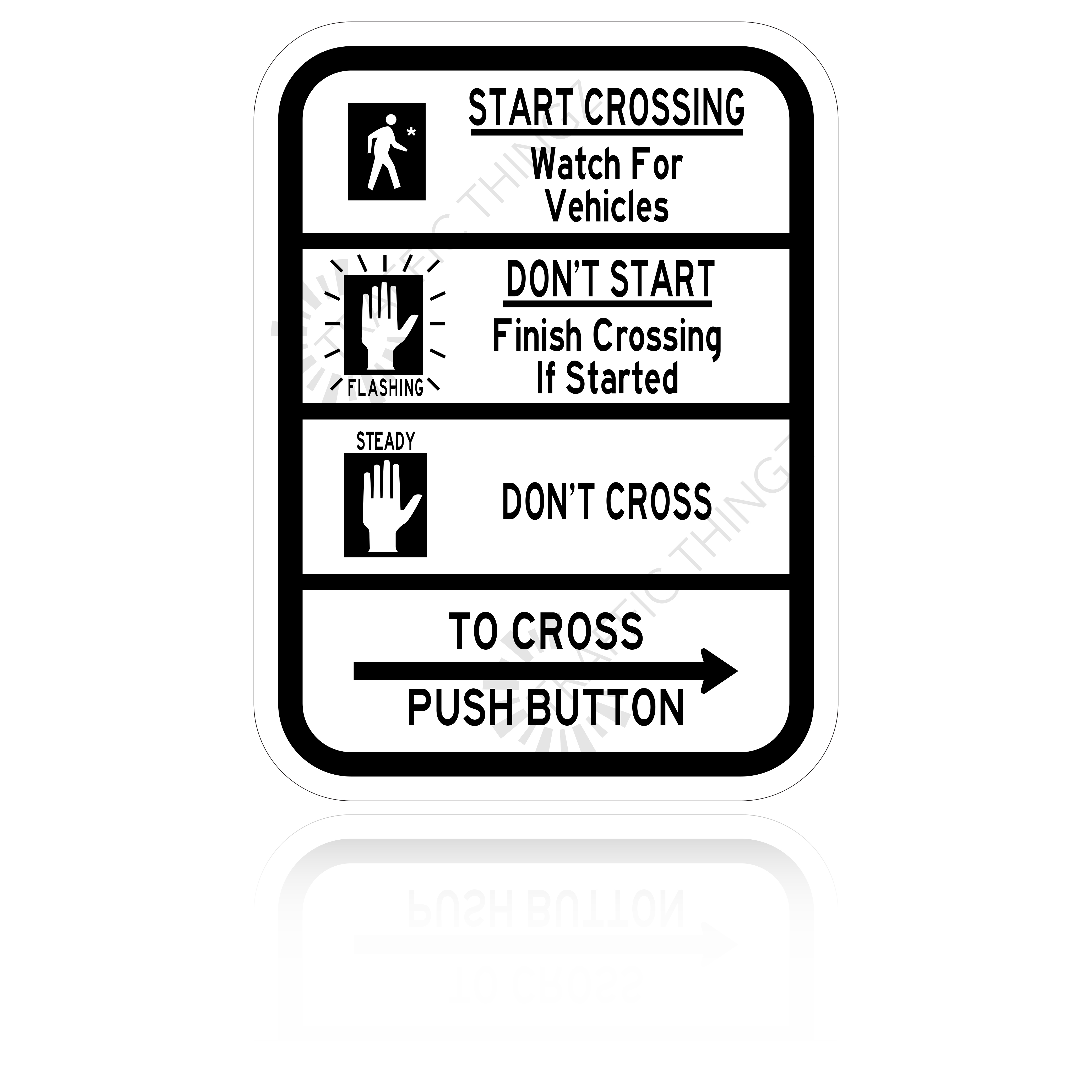 trafficthingz.com: MUTCD R10-3B Pedestrian Traffic Signal Sign