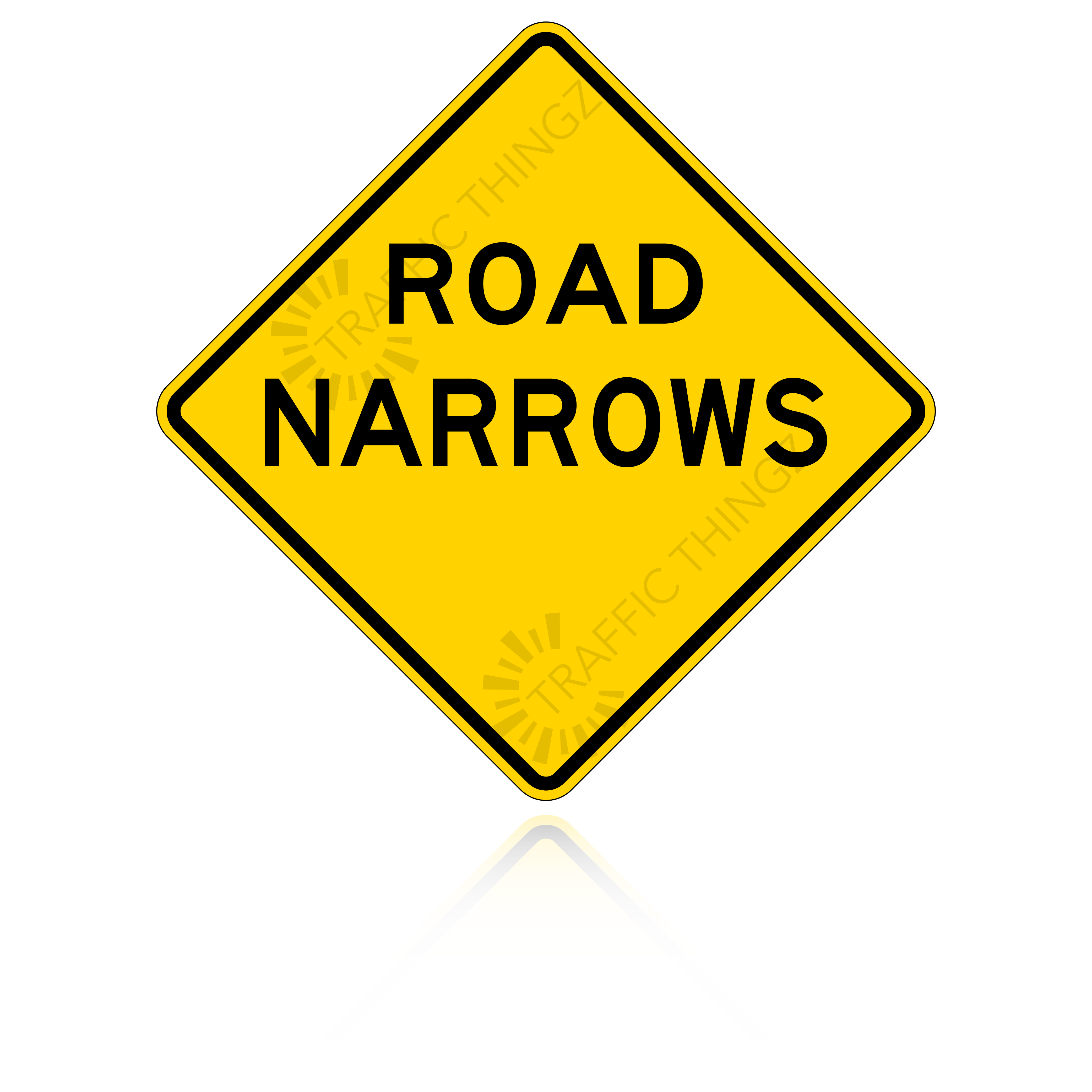 trafficthingz.com: MUTCD W5-1 Road Narrows