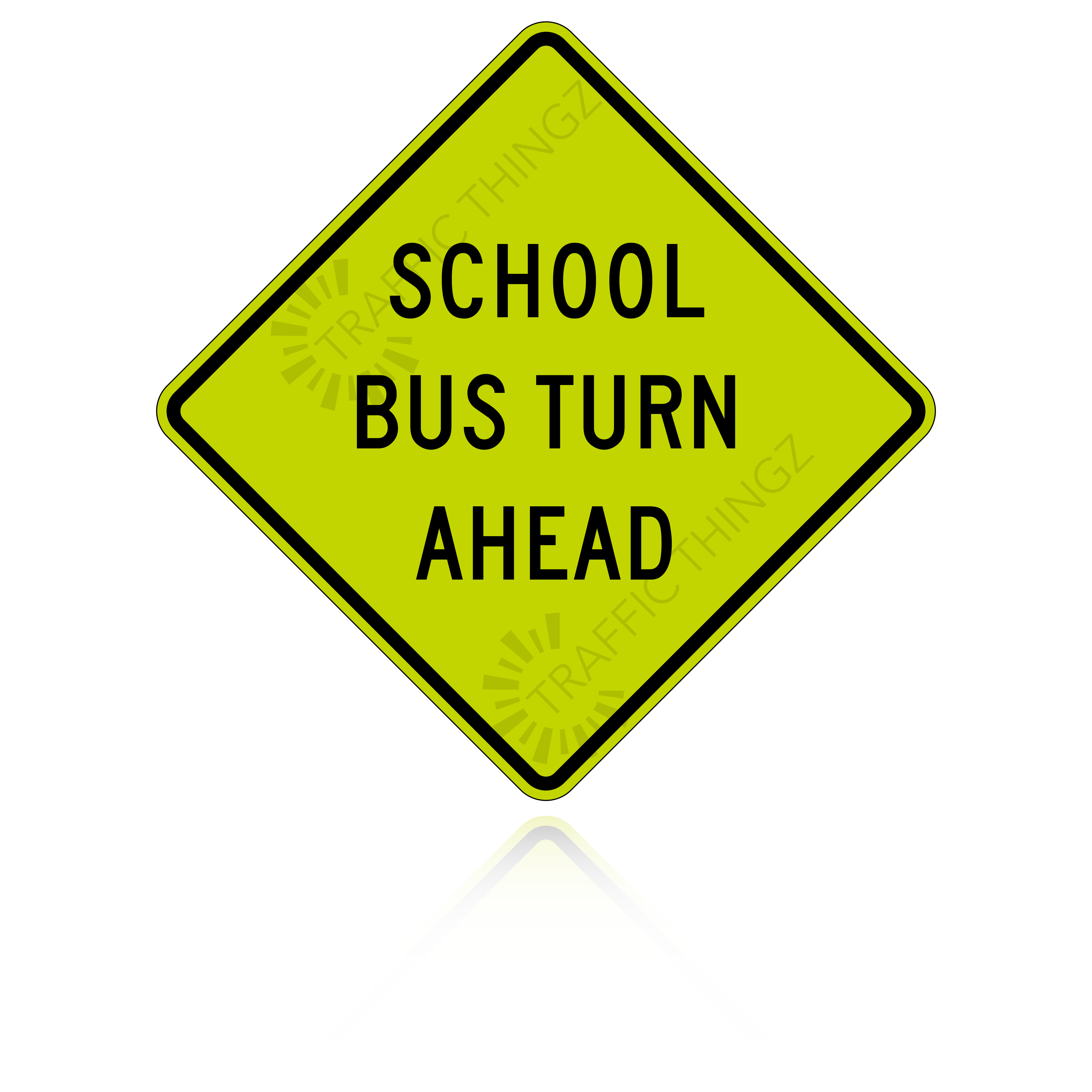 trafficthingz.com: MUTCD S3-2 School Bus Turn Ahead