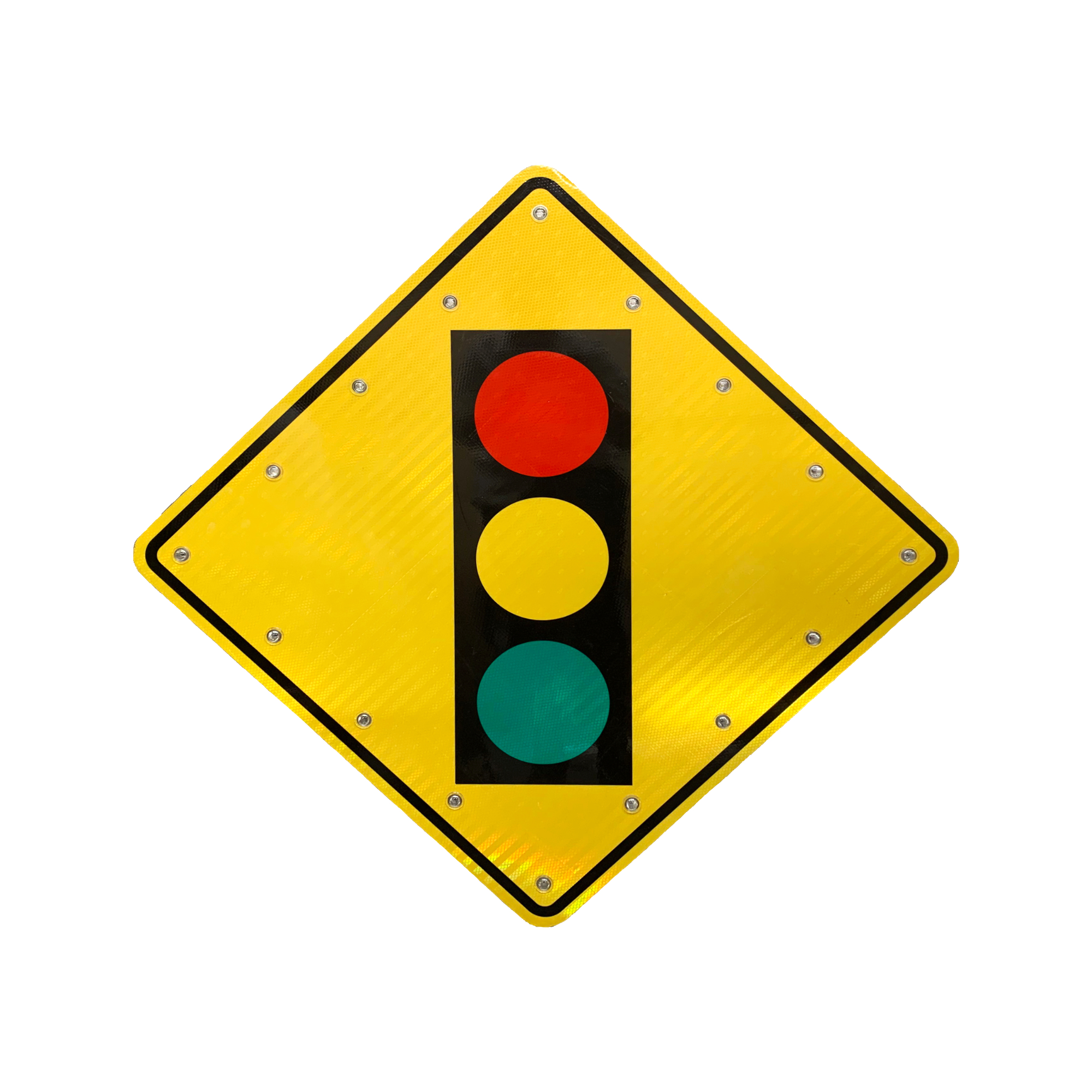 trafficthingz.com: 24" Solar Flashing Signal Ahead Sign