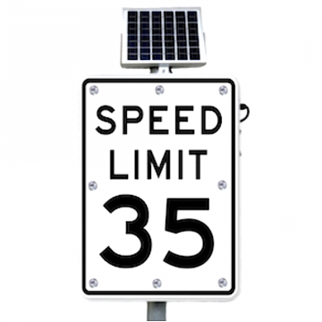5mph Flashing Speed Limit Sign