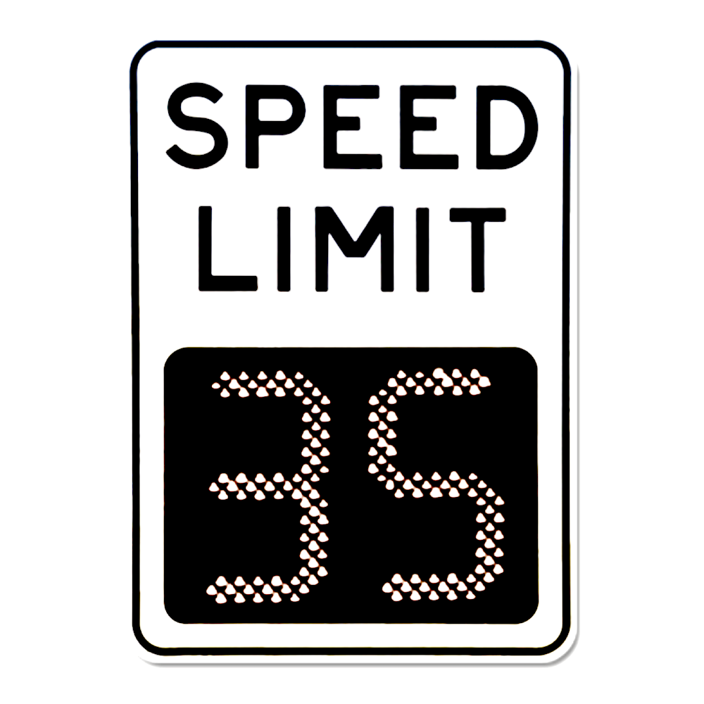 trafficthingz.com: Variable Speed Limit Driver Feedback Sign