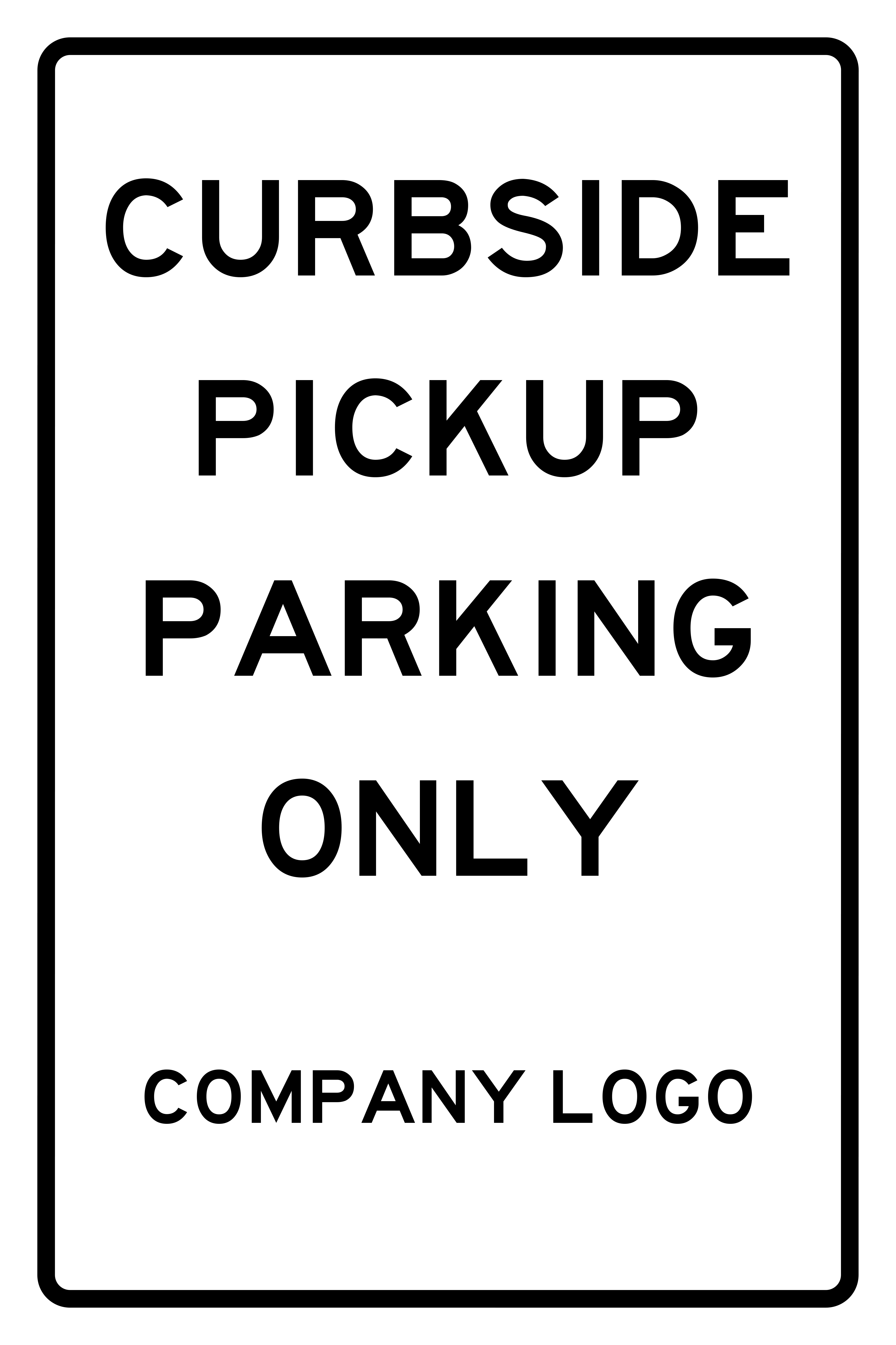 trafficthingz.com: 18" x 24" Curbside Pick Up Parking Only - Non ...