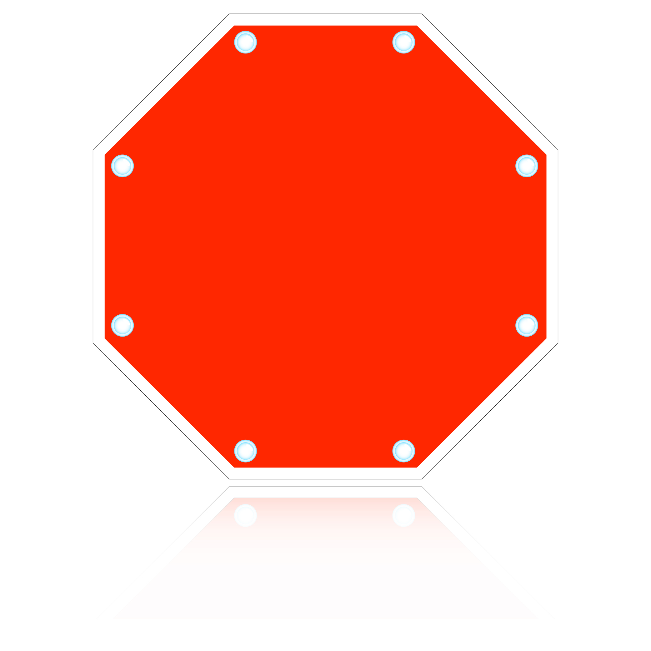 trafficthingz.com: Custom Octagon Shape Solar Flashing LED Sign