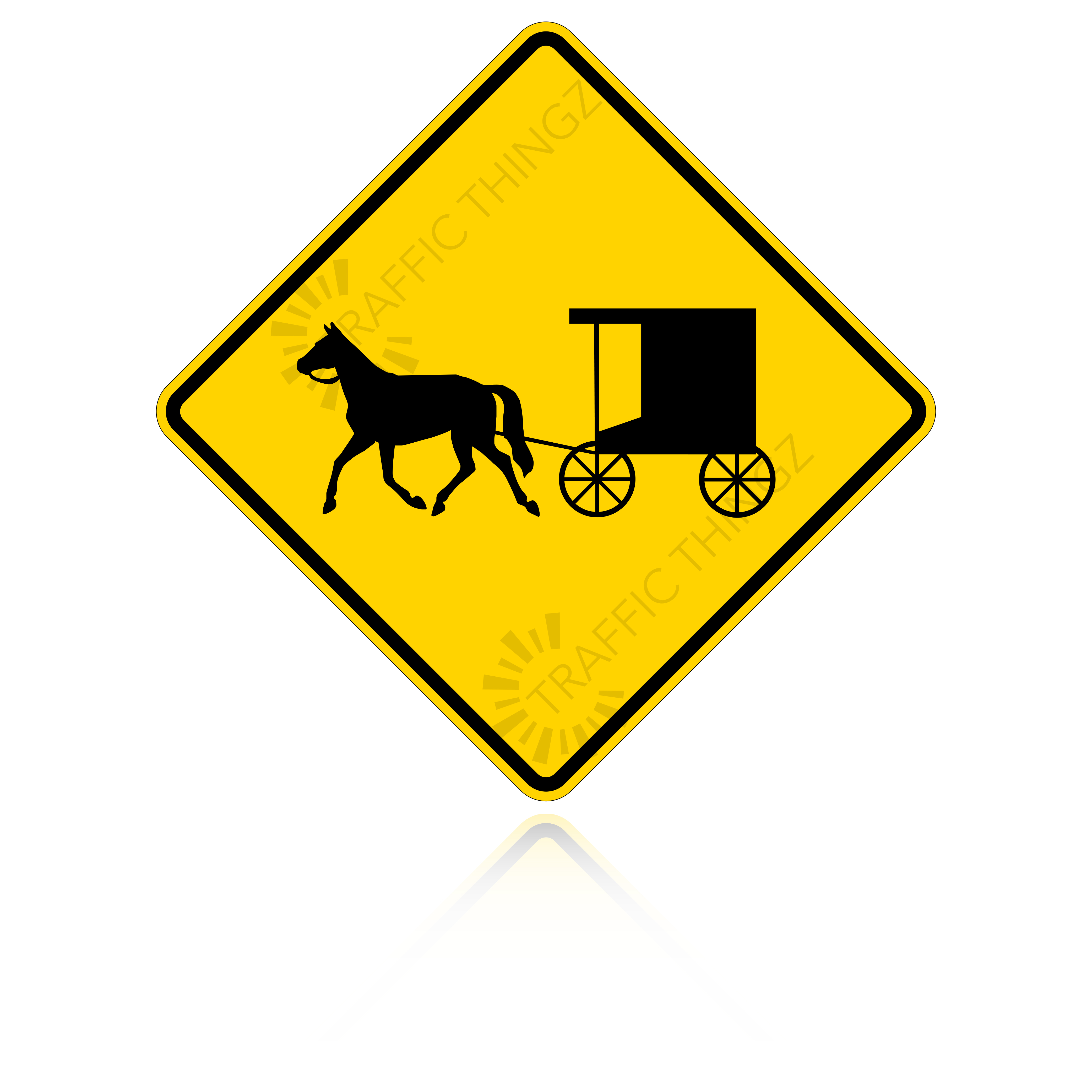 trafficthingz.com: MUTCD W11-14 Horse and Buggy Traffic