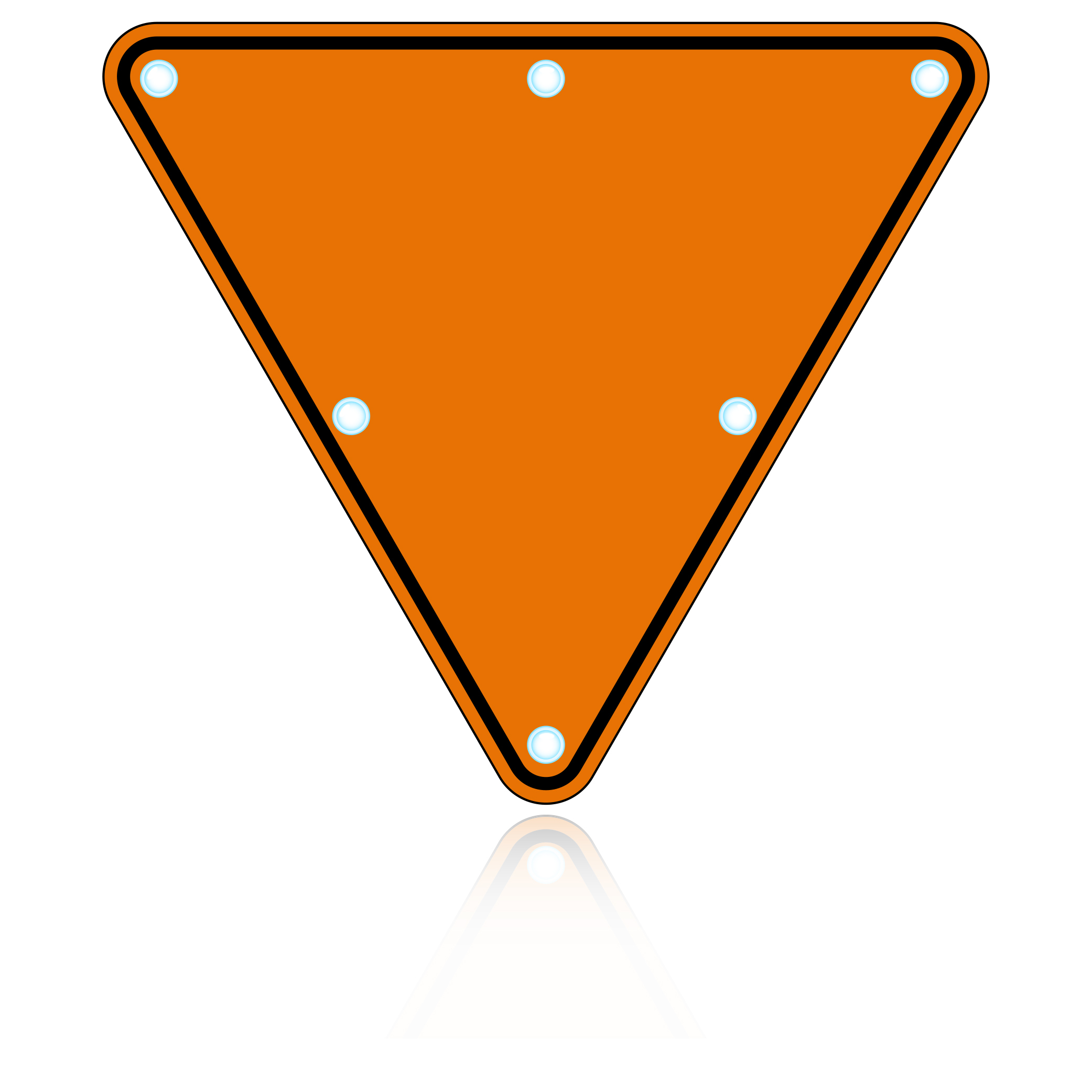 trafficthingz.com: Custom Triangle Shape Solar Flashing LED Sign